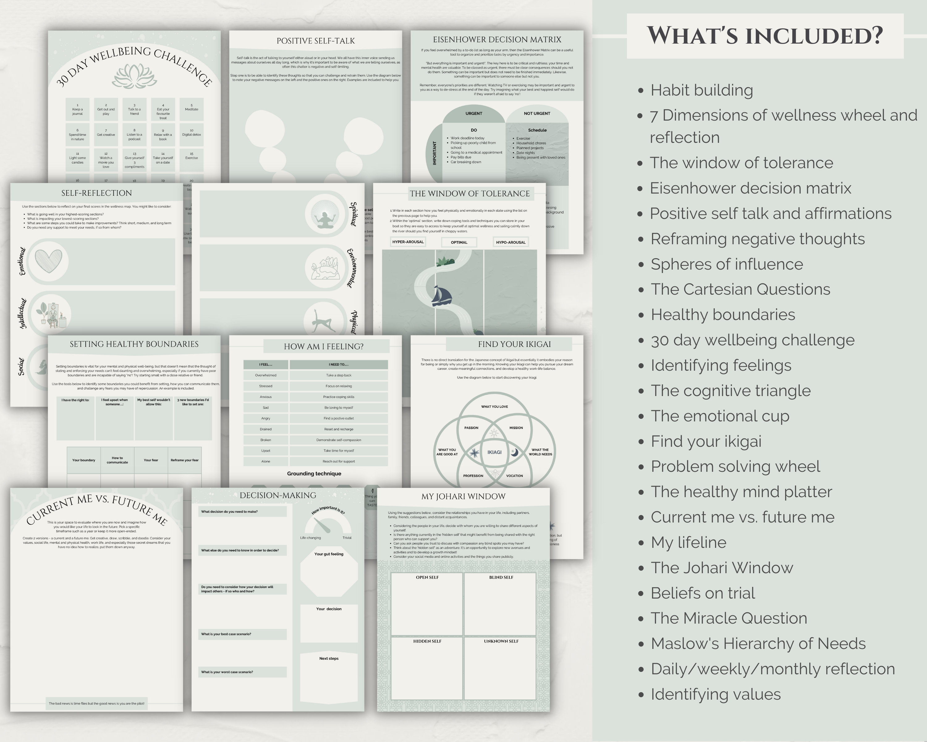 Therapy Worksheets Coaching Template Canva Psychology - Etsy