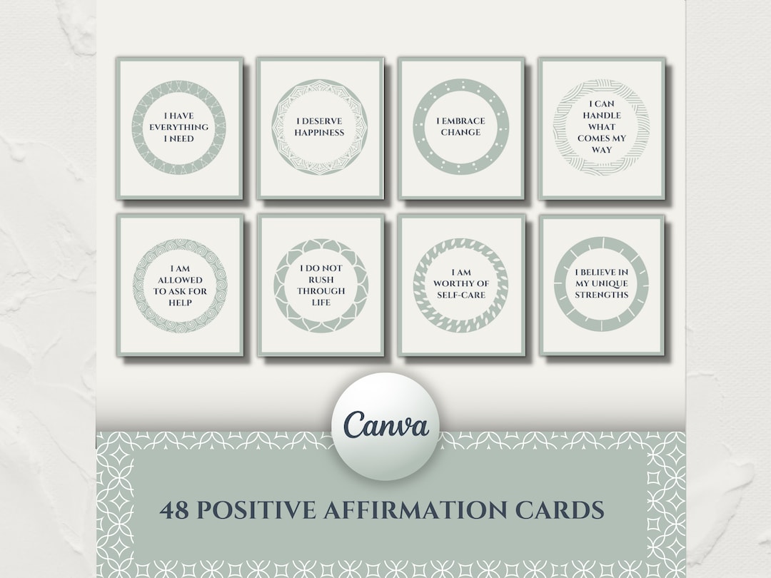 Positive Affirmation Cards, Self Love Affirmation Cards, Positive ...