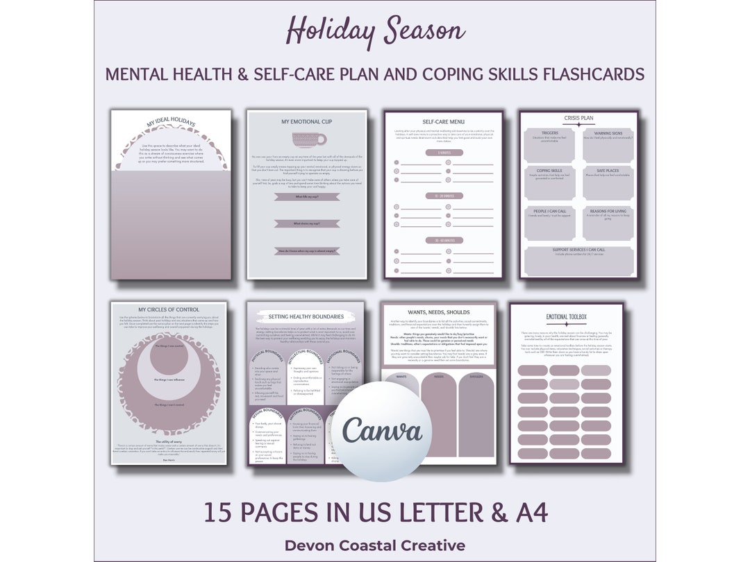 Holiday Mental Health Plan, Christmas Wellbeing Plan, Holiday Survival ...