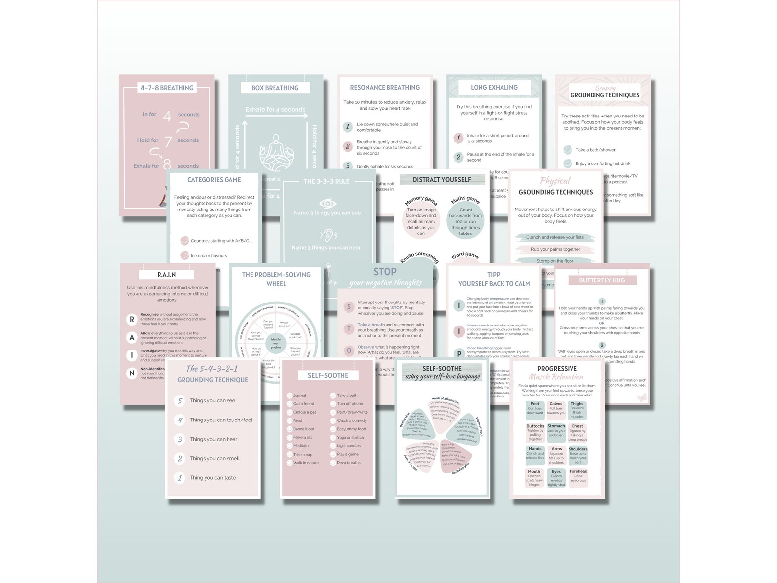 Anxiety Coping Skills Flashcards, Anxiety Tools, Therapy Tools ...