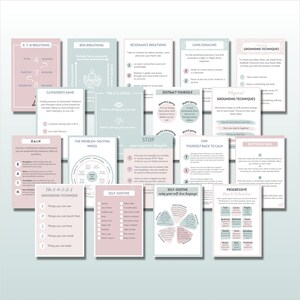 Anxiety Coping Skills Flashcards, Anxiety Tools, Therapy Tools ...