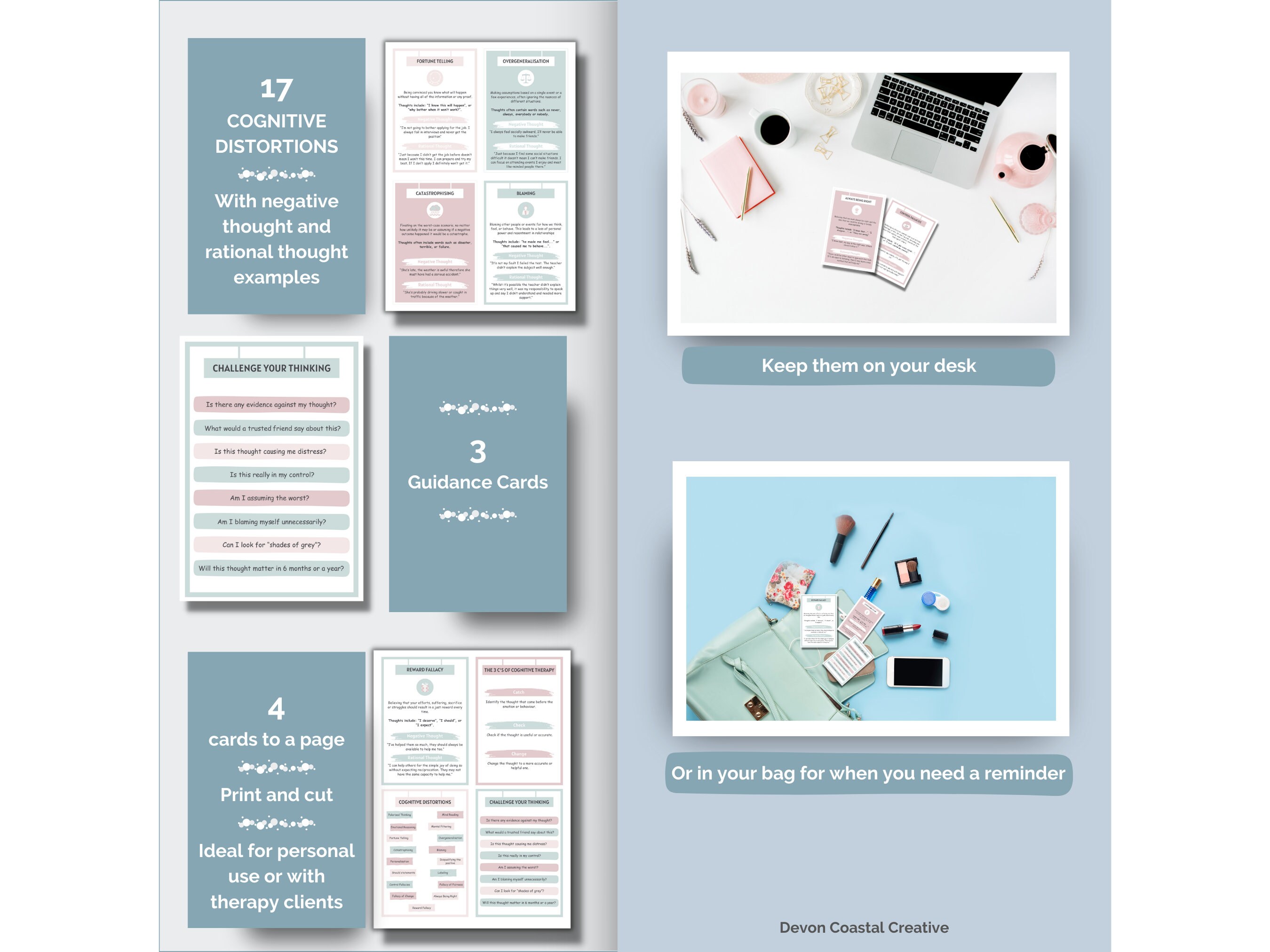 Canva Cognitive Distortions Flashcards, Automatic Negative Thoughts ...
