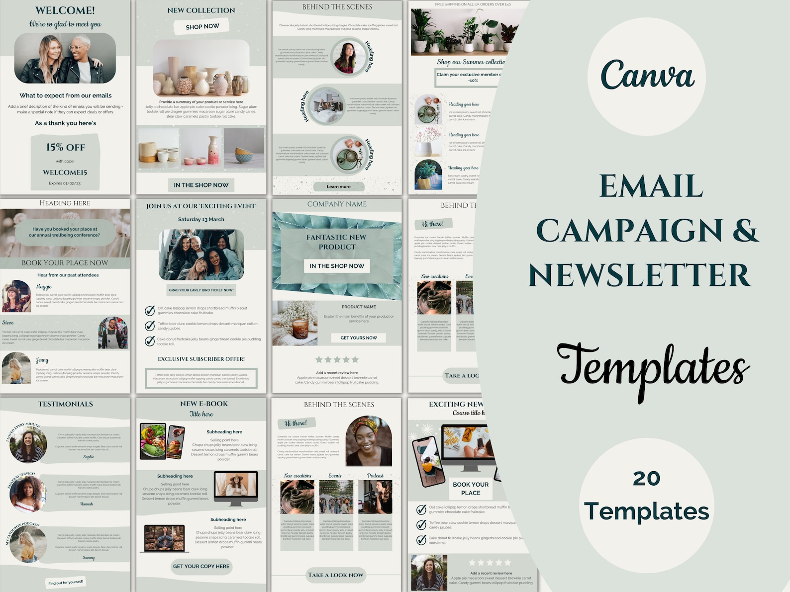 Canva Email Marketing Templates Newsletters Email Campaign - Etsy UK