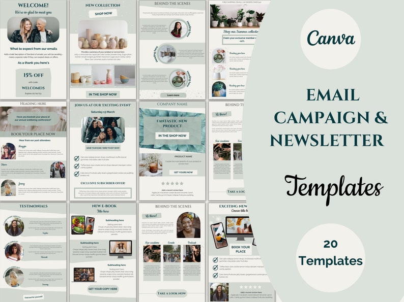 Canva Email Marketing Templates Newsletters Email Campaign - Etsy UK