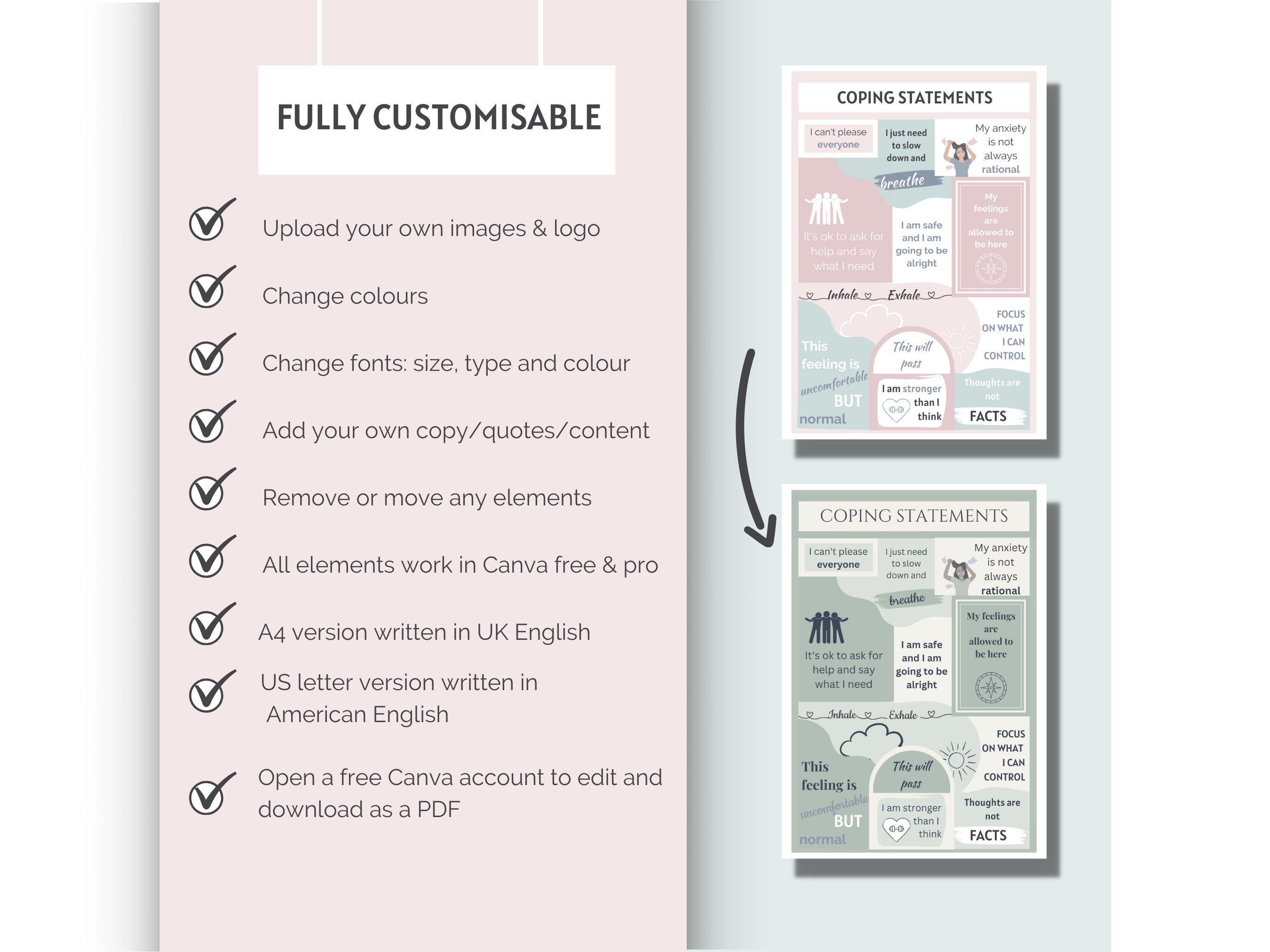 Anxiety Coping Skills Flashcards, Anxiety Tools, Therapy Tools ...
