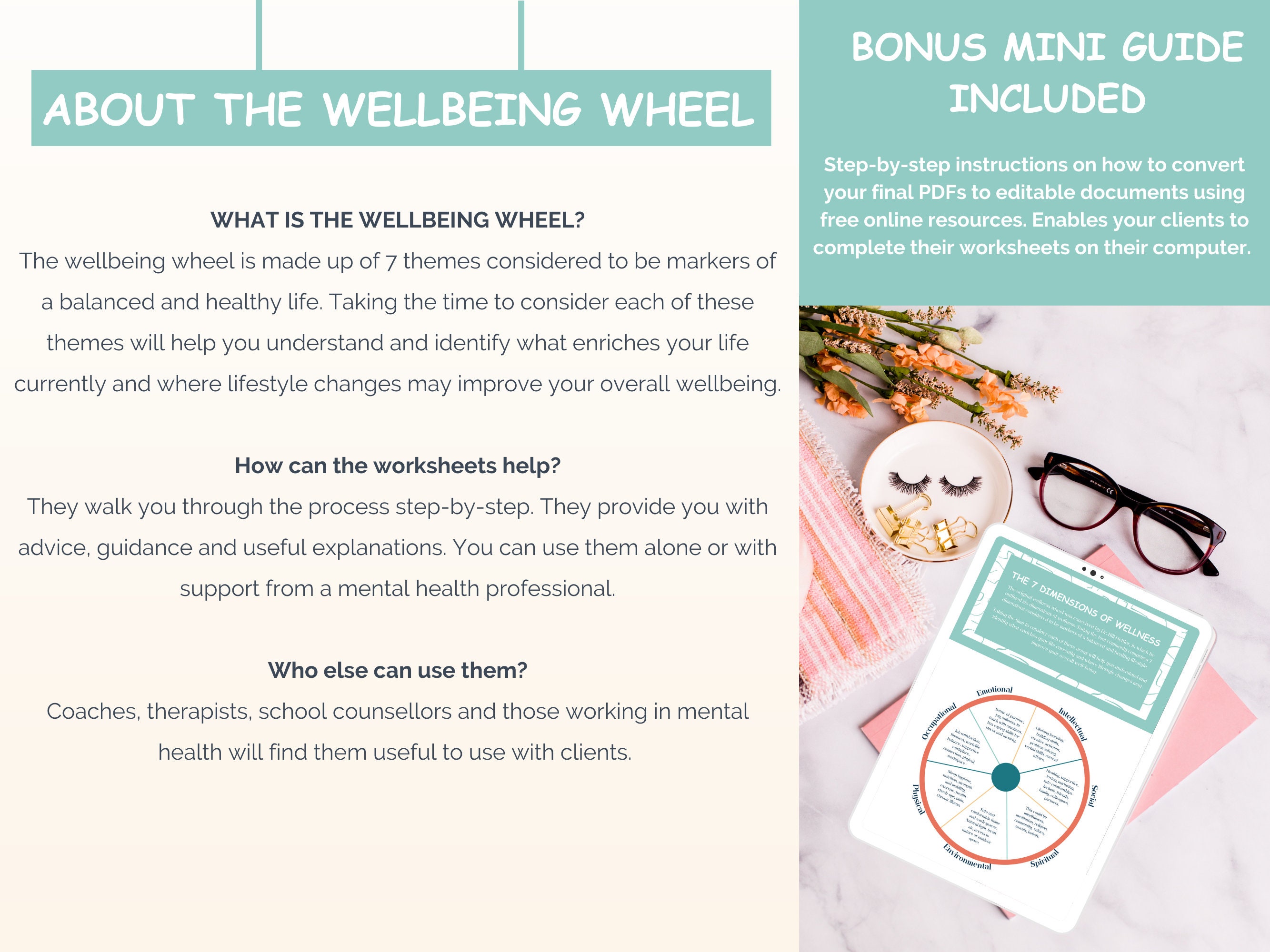 Wellbeing Wheel, Life Wheel, Wellness Wheel, Self-reflection, Coaching ...