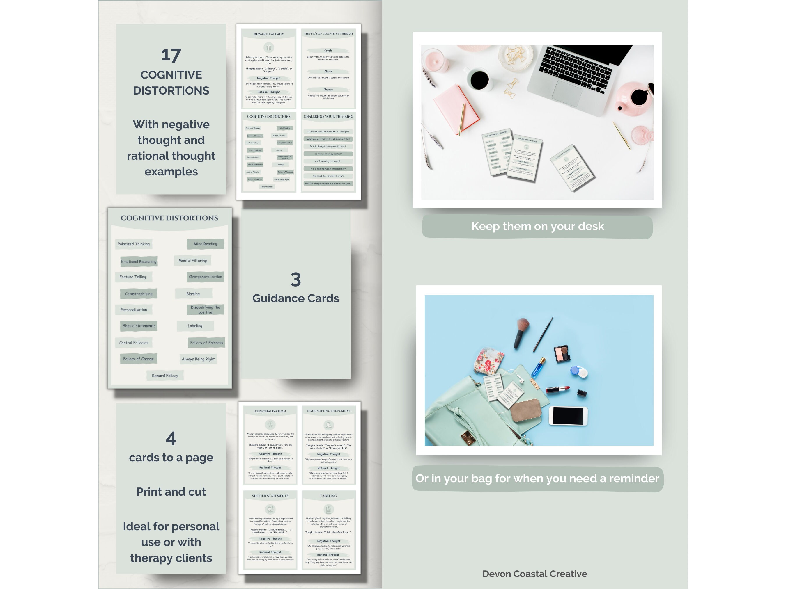 Canva Cognitive Distortions Flashcards, Automatic Negative Thoughts ...