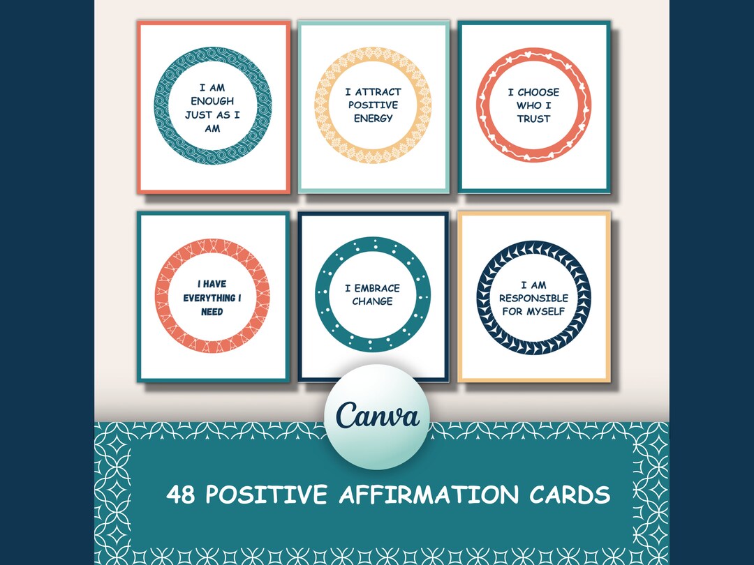 Positive Affirmation Cards, Self Love Affirmation Cards, Positive ...