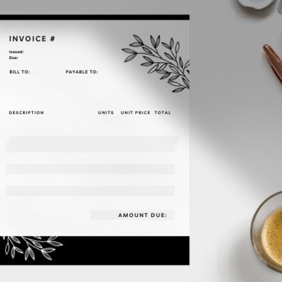 Invoice Template | ADD Your Own Logo & Easily Bill Your Customers - Etsy