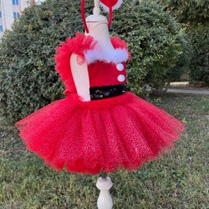 Christmas Girls Costume,red Tutu Outfit,christmas Baby Romber Santa ...