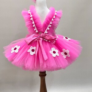 Pink Flower Girl Tutu Dress for Baby & Toddler | First Birthday Tulle ...