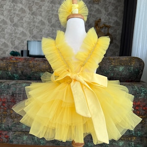 Yellow Princess Dress for Babies & Toddlers Girls Tutu Dress Toddler ...