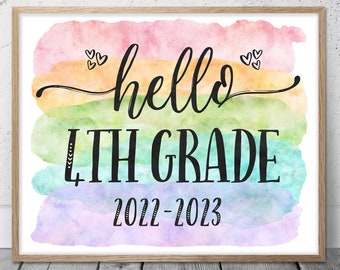 Fourth Grade Poster - Etsy