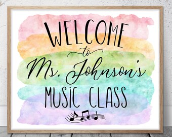 Music Teacher Door Sign - Etsy