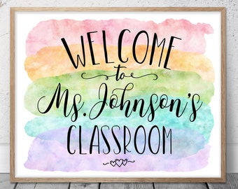 Teacher Welcome Poster - Etsy