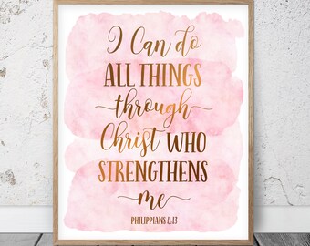 Philippians 4 13 Wall Art - Etsy