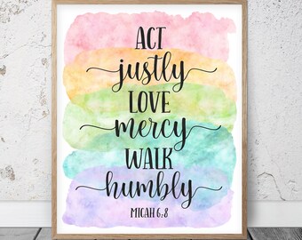 Micah 6 8 - Etsy