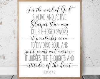 Hebrews 4 12 - Etsy