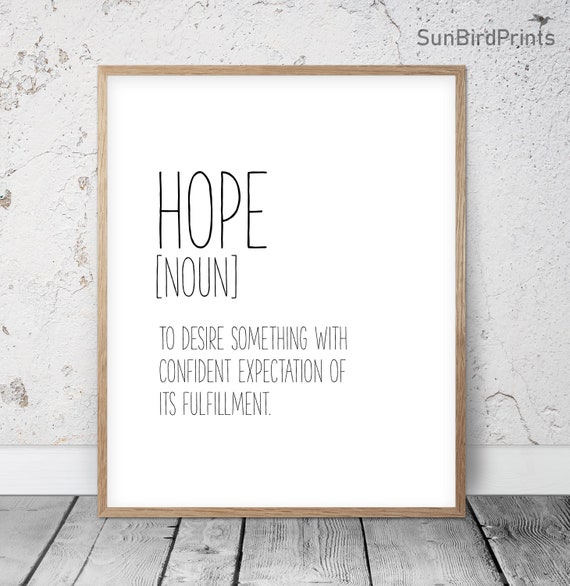Hope Poster Printable Funny Definitions Humorous Saying - Etsy