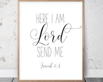 Here I Am Send Me Art - Etsy