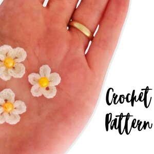 Crochet Small Easy Flower Pattern Micro Crochet Flower Pattern Tiny ...