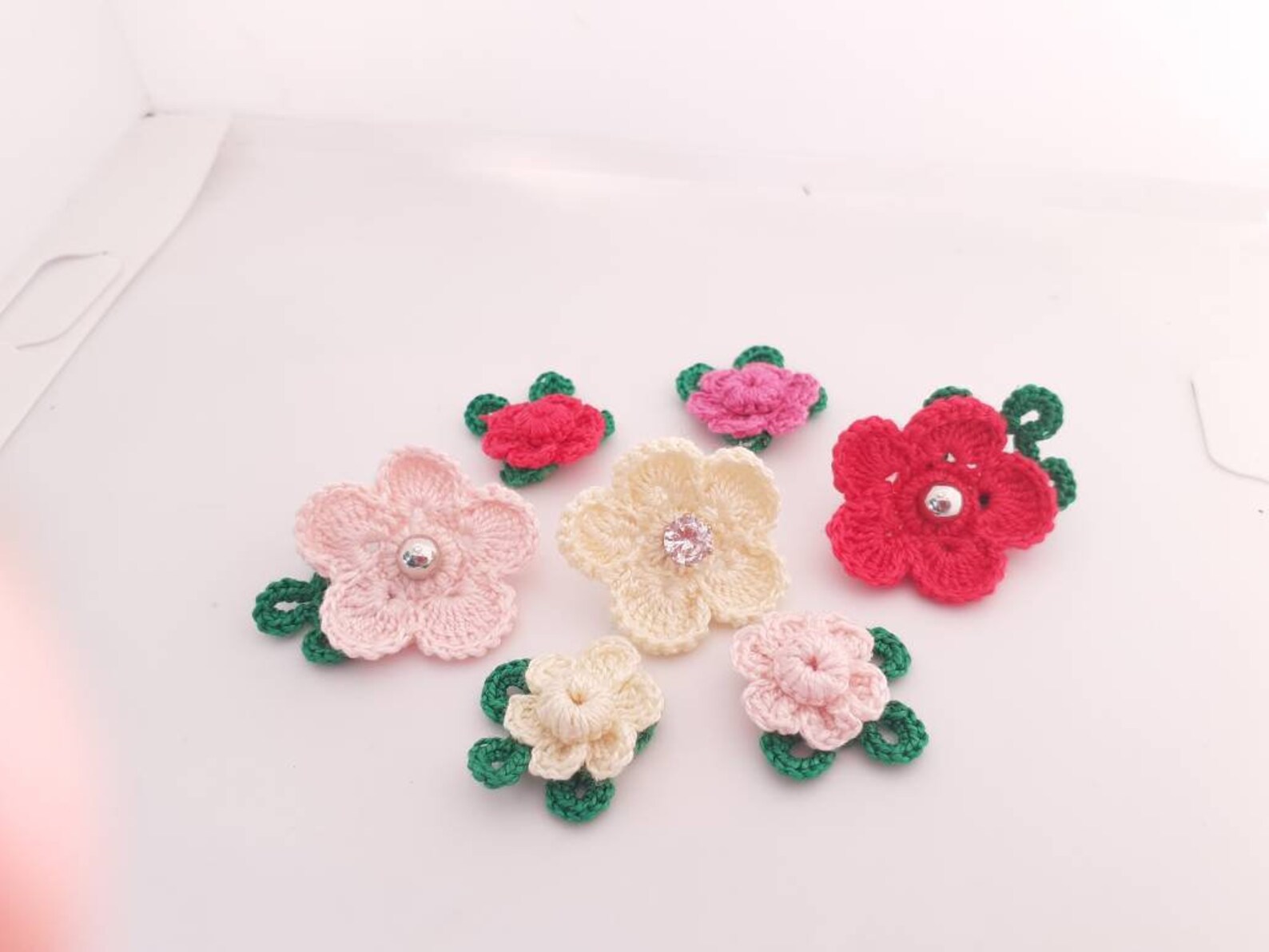 Crochet Flower Applique PDF Pattern. - Etsy
