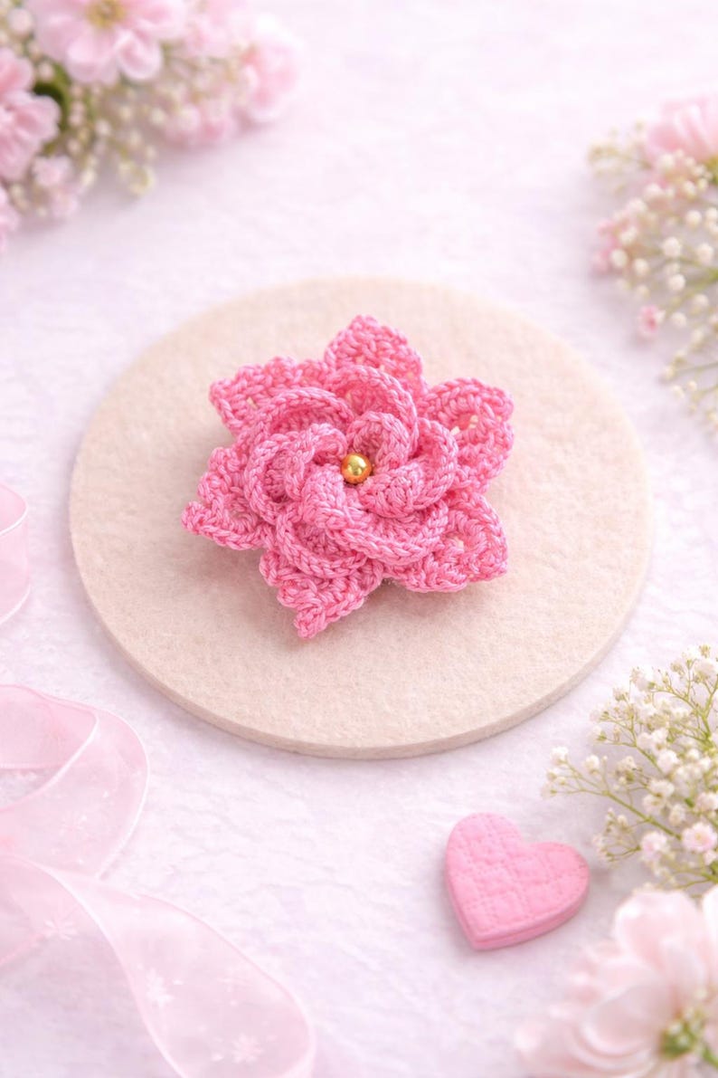 Easy Crochet Flower Pattern - 3D Layered Rose - PDF Digital Download - Etsy
