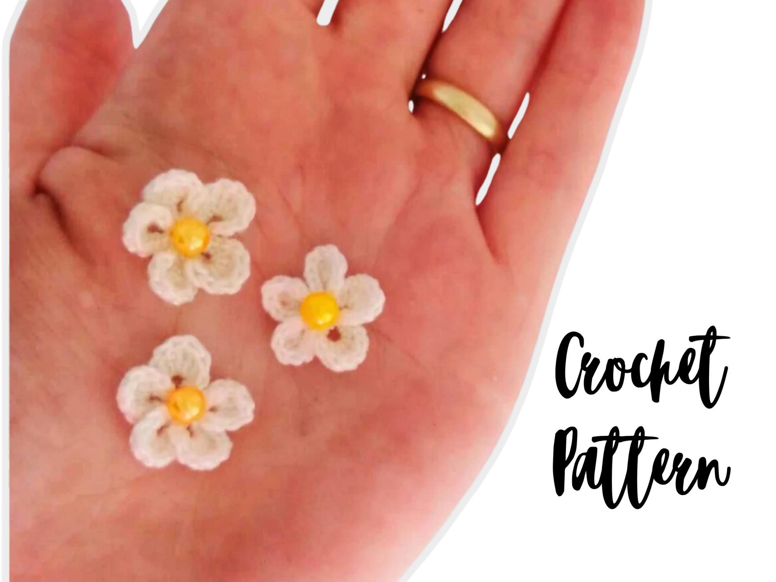 Crochet Small Easy Flower Pattern Micro Crochet Flower Pattern Tiny ...