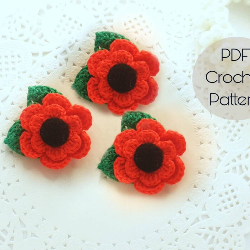Poppy Applique - Etsy