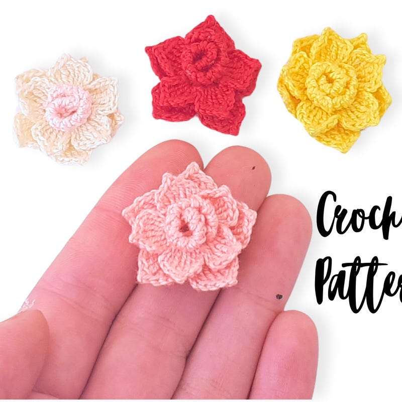 Rose Crochet Pattern - Etsy