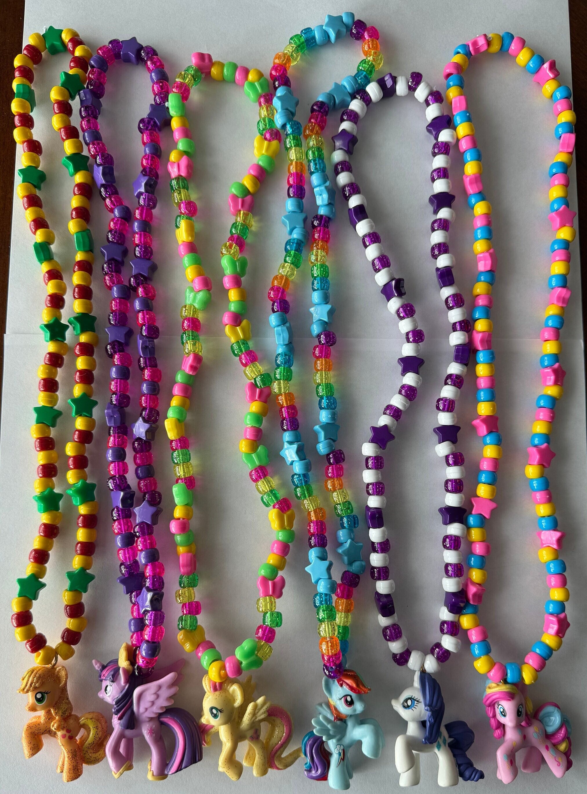 Mlp Kandi Necklace. Multiple Styles. Rave EDM EDC Rainbow PLUR Festival ...
