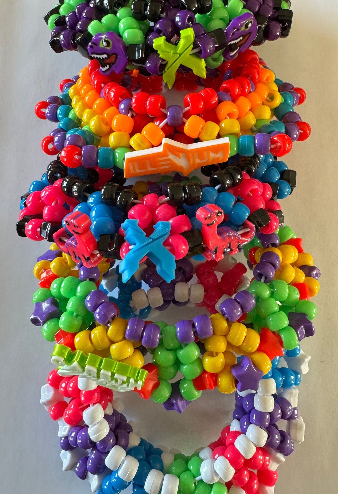 Kandi Cuff Bracelet DJ Themed. Excision, Illenium, Gareth Emery, Rave ...