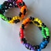 2D DNA Rainbow Kandi Cuff Bracelet in Black or White. Perfect for Any ...