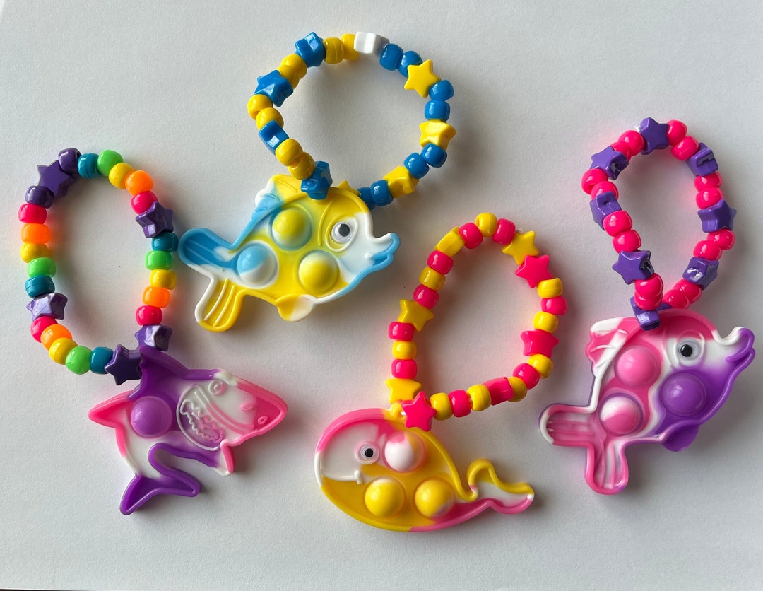 Fidget Kandi Single Bracelet. Sea Themed Pop Fidget Toy. EDM EDC ...