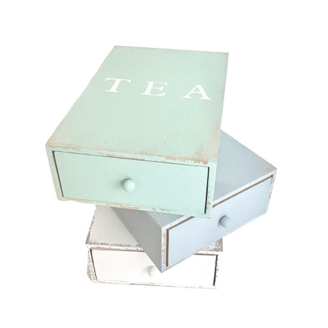 Tea Box, Tea Box, Tea Drawer, Wooden Tea Box - Etsy