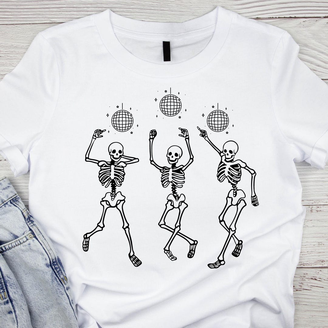 Disco Dancing Skeletons SVG Spooky Season Halloween Skeleton Funny ...