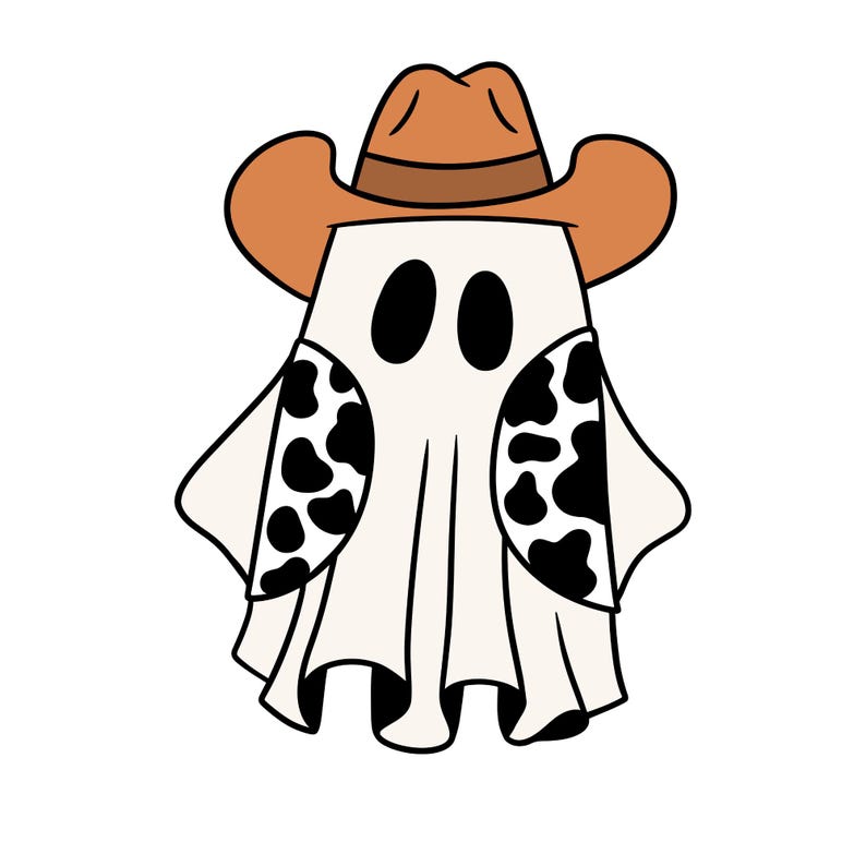 Cowboy Ghosts SVG Bundle cute Cowboy Ghost Halloweenspooky Season ...