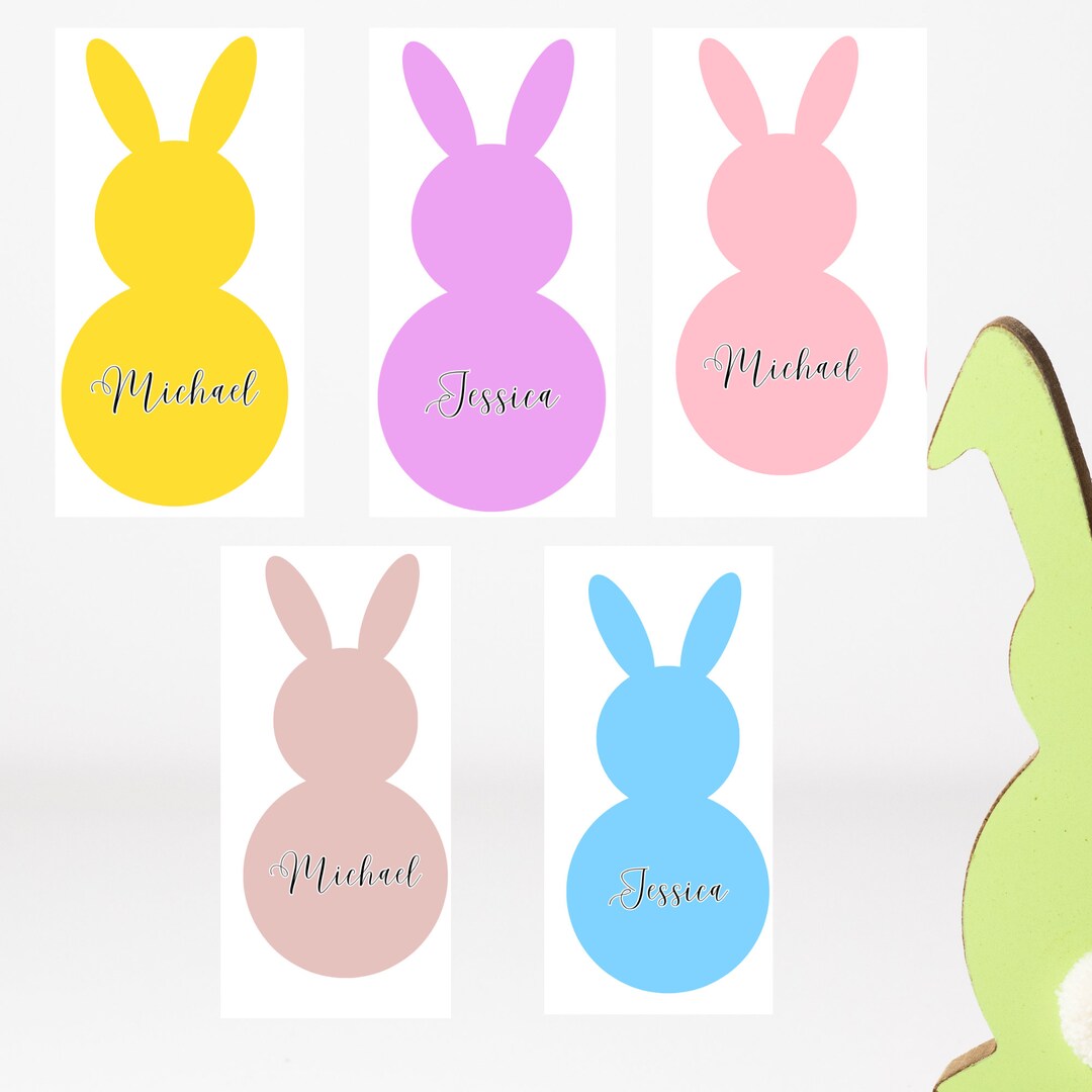 Editable Easter Bunny Basket Tag, Easter Basket Tag, Personalized ...