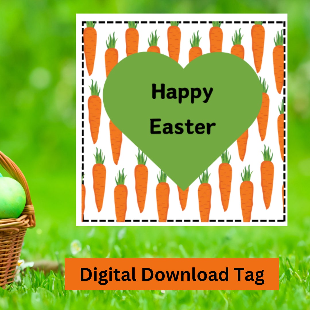 Happy Easter Treat Tag, Printable Easter Tag, Kids Easter Class Gifts ...