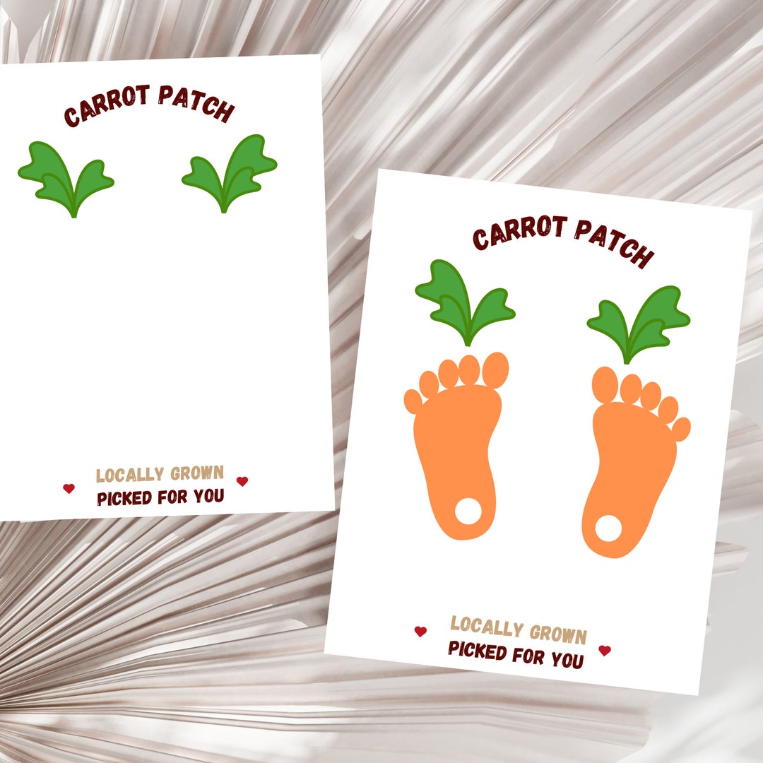 Baby First Easter Footprint, Farm Sign Carrot Patch Easter, Bunny ...