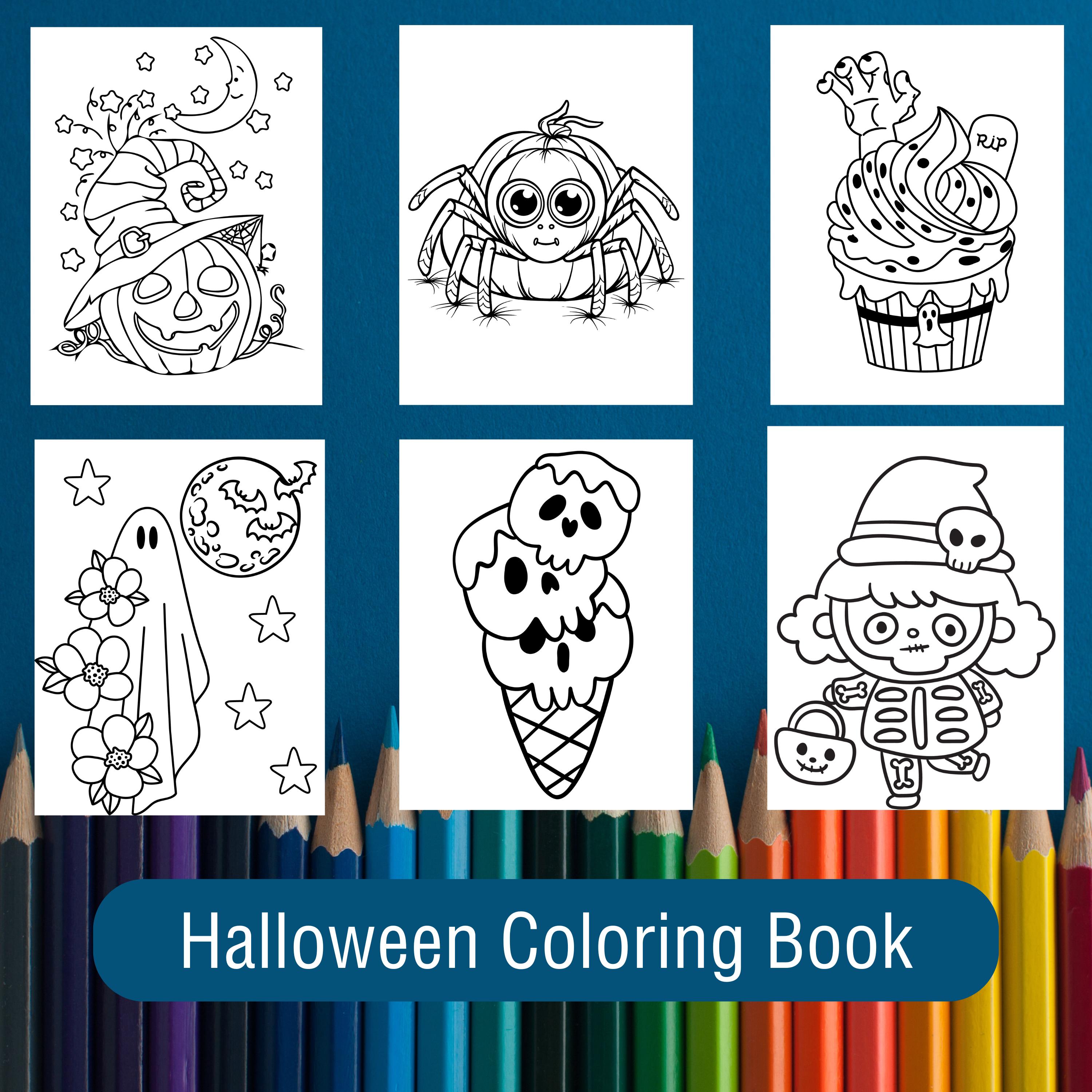 Halloween Coloring Pages for Kids Kawaii Coloring Pages Cute Ghost ...