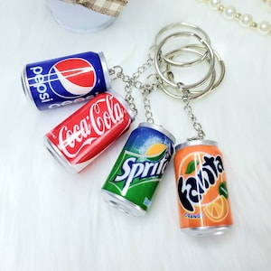 Soda Can Keychain/ Pepsi, Coca Cola, Fanta, Sprite Keychain/ Light ...