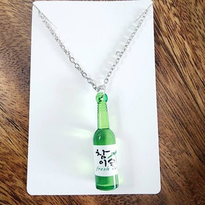 Korean Alcohol Soju Necklace/ Soju Theme Necklace/ Korean Liquor Soju ...