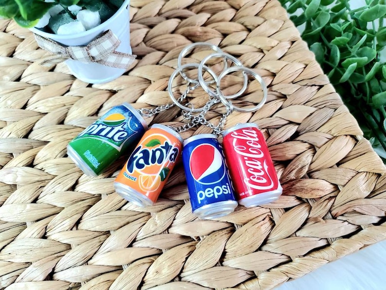 Soda Can Keychain/ Pepsi Coca Cola Fanta Sprite Keychain - Etsy
