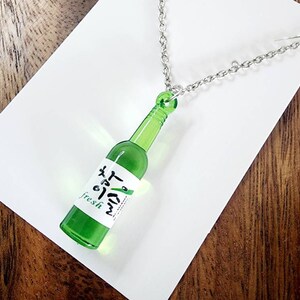 Korean Alcohol Soju Necklace/ Soju Theme Necklace/ Korean Liquor Soju ...