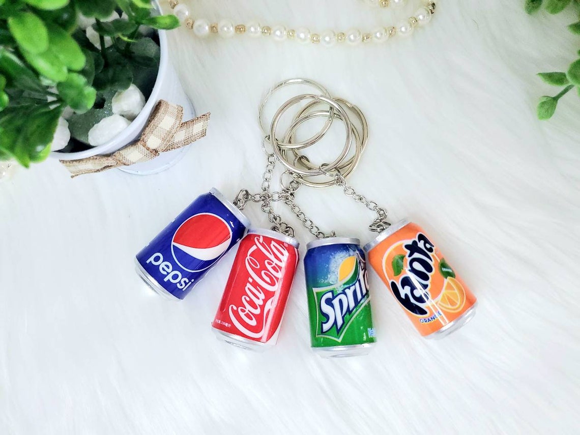 Soda Can Keychain/ Pepsi Coca Cola Fanta Sprite Keychain - Etsy