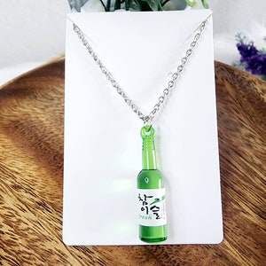 Korean Alcohol Soju Necklace/ Soju Theme Necklace/ Korean Liquor Soju ...