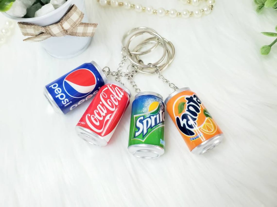 Soda Can Keychain/ Pepsi Coca Cola Fanta Sprite Keychain - Etsy