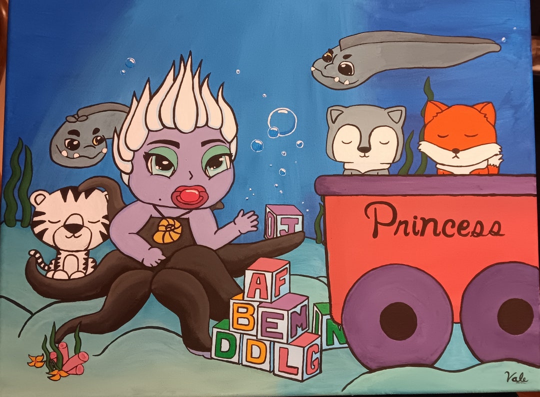 Chibi Ursula Littles Canvas Painting - Etsy