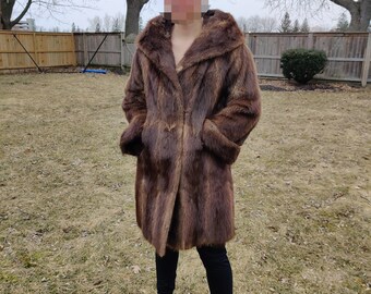 Brown Fur Coat | Etsy